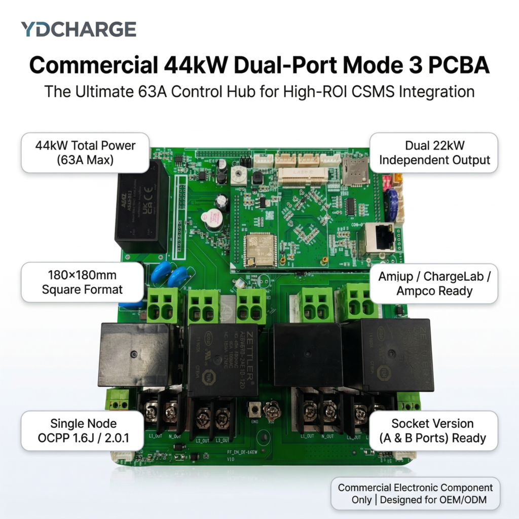 Commercial 44kW Dual-Port Mode 3 PCBA Controller Board - YDcharge - EV ...